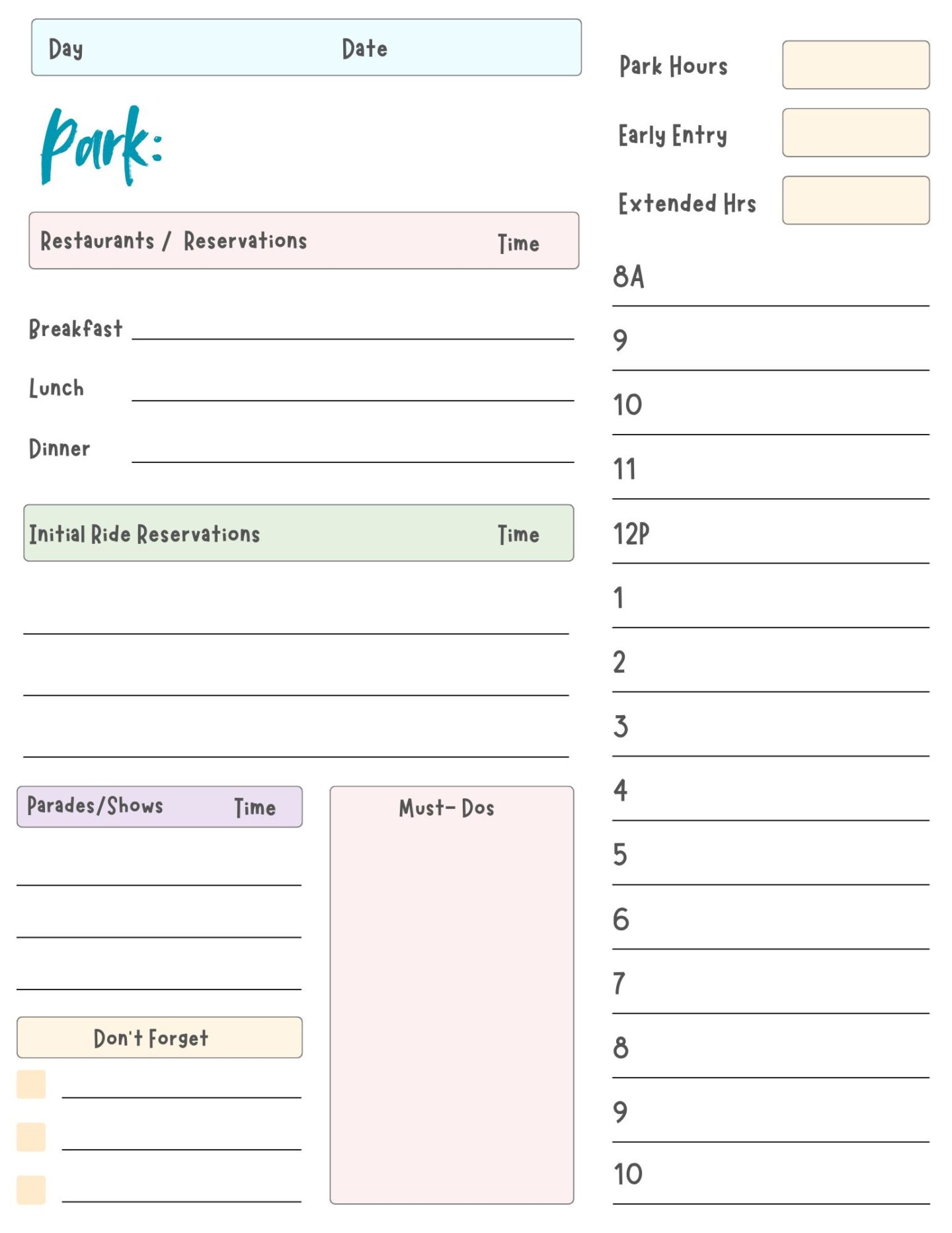 A Disney World Itinerary Guide to Planning Your Days at Disney - Polka ...