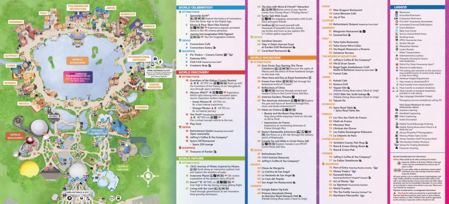 EPCOT Park Checklist and Printable - Polka Dots & Pixie Dust
